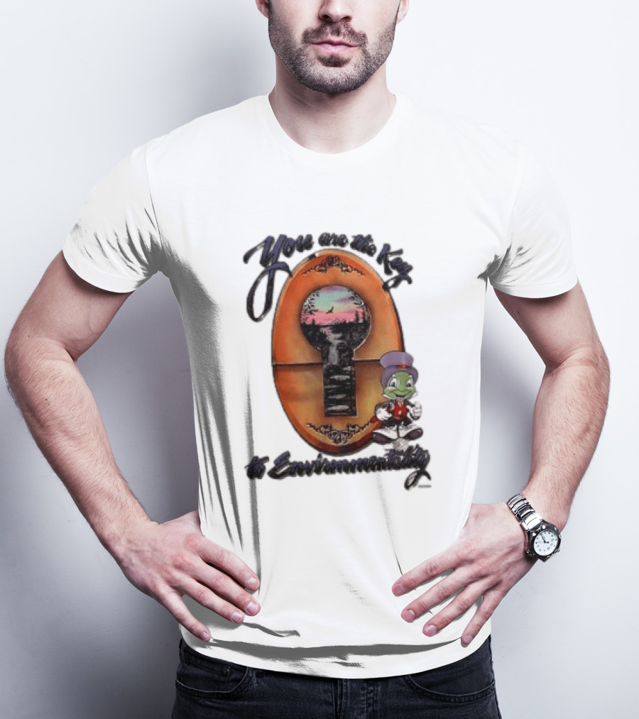 You Are The Key To Environmentality Keyhole Scene With Cartoon T-Shirt