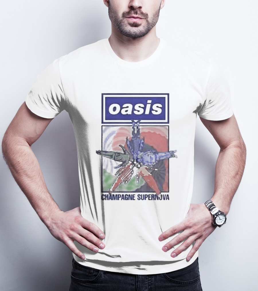 Oasis Champagne Supernova Album Art Flower T-Shirt