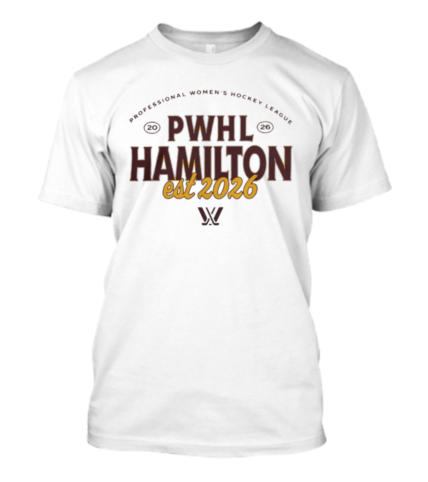 PWHL Hamilton Professional Women's Hockey League Est 2026 Essentials Uprise T-Shirt