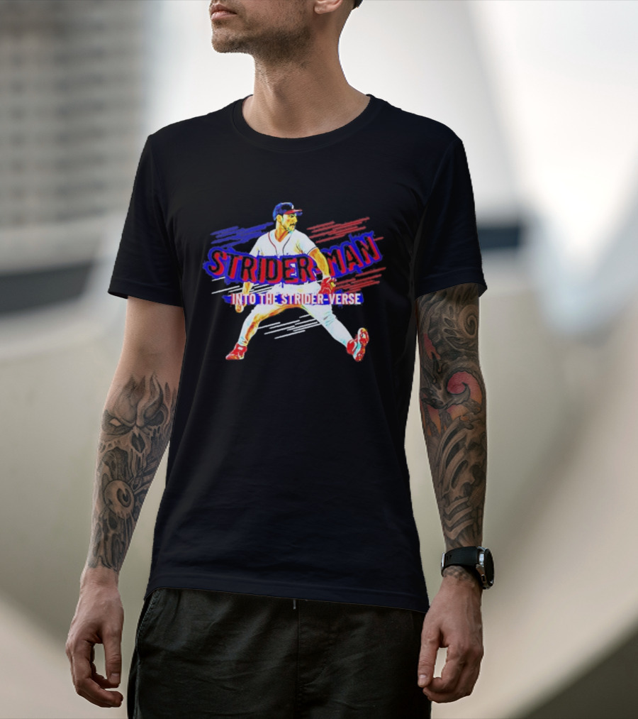 Atlanta Braves Strider Man Into The Strider Verse T-Shirt