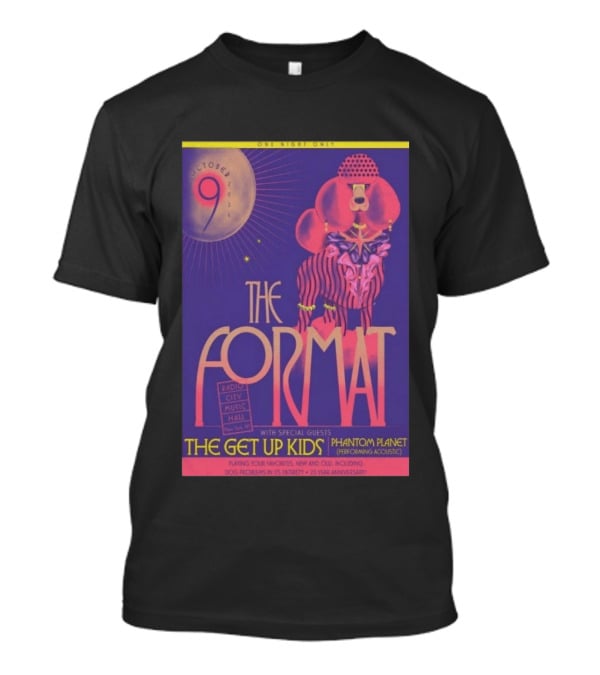 The Format October 9 2026 Radio City Music Hall New York The Get Up Kids Phantom Planet 20 Year Anniversary T-Shirt