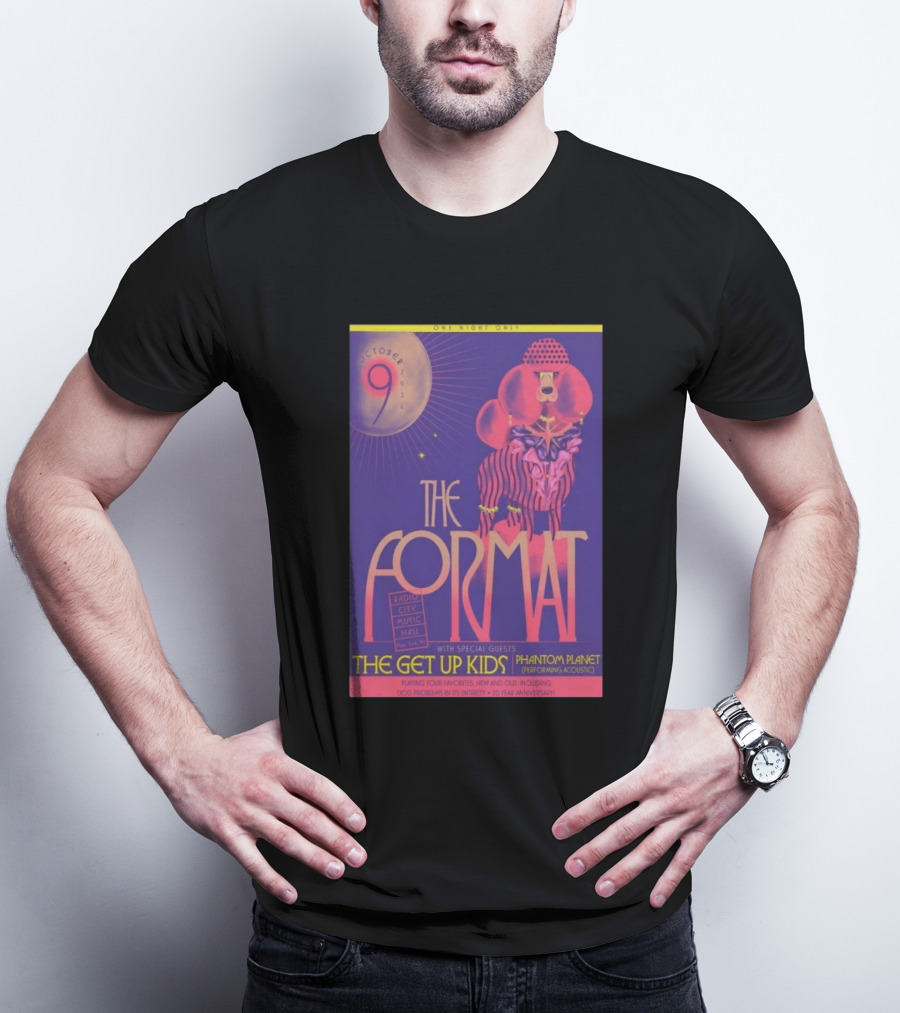 The Format October 9 2026 Radio City Music Hall New York The Get Up Kids Phantom Planet 20 Year Anniversary T-Shirt