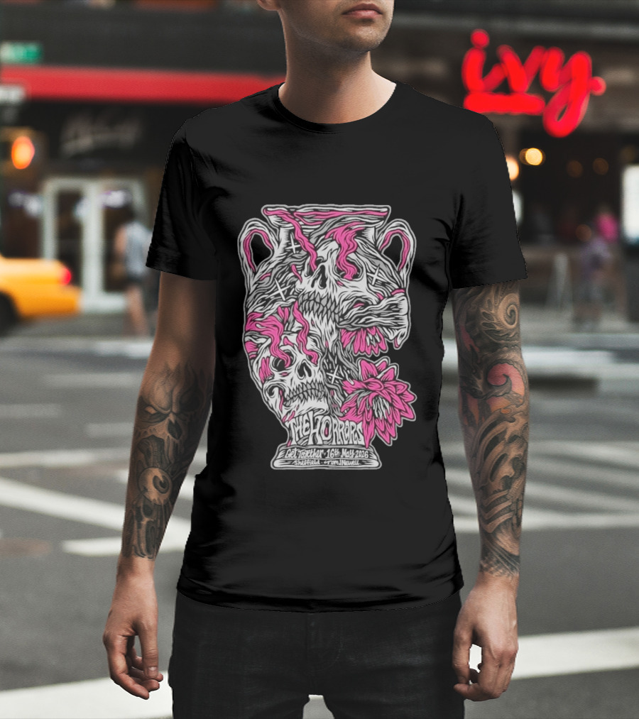 The Horrors Get Together Festival May 16 2026 Sheffield UK Skull Vase T-Shirt
