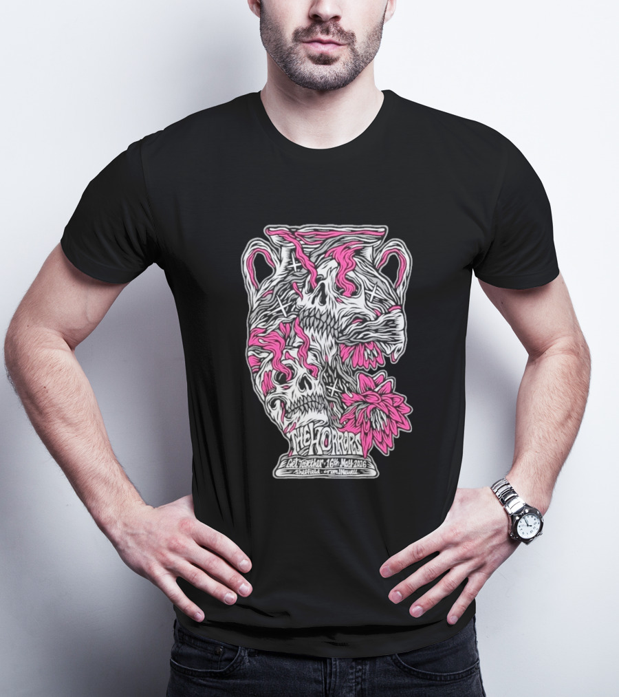 The Horrors Get Together Festival May 16 2026 Sheffield UK Skull Vase T-Shirt
