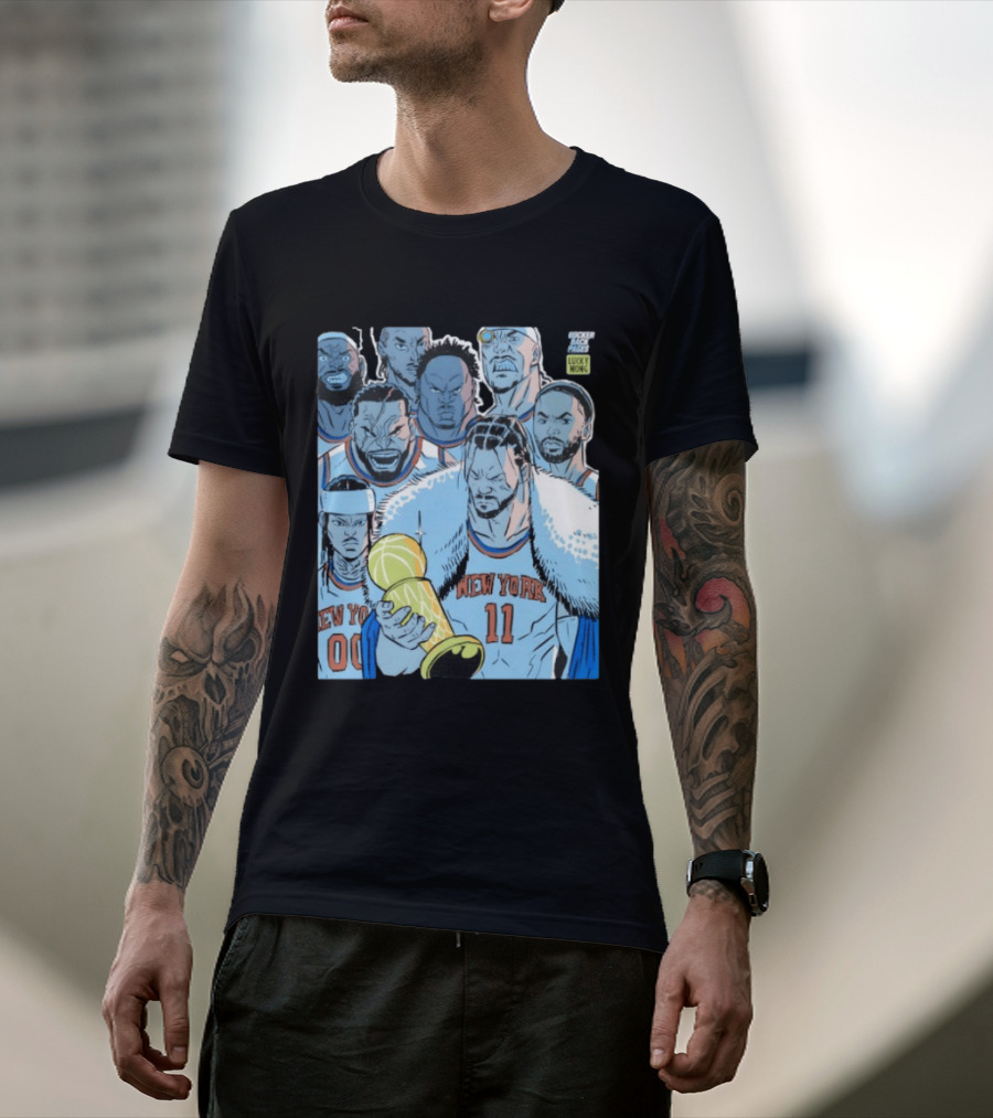 Jalen Brunson New York Knicks Invincible NBA Champions Cartoon T-Shirt