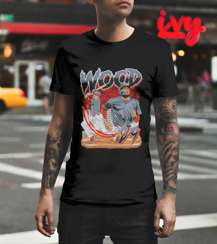 Wood 29 Baseball Euphoria Debut Action Scene T-Shirt