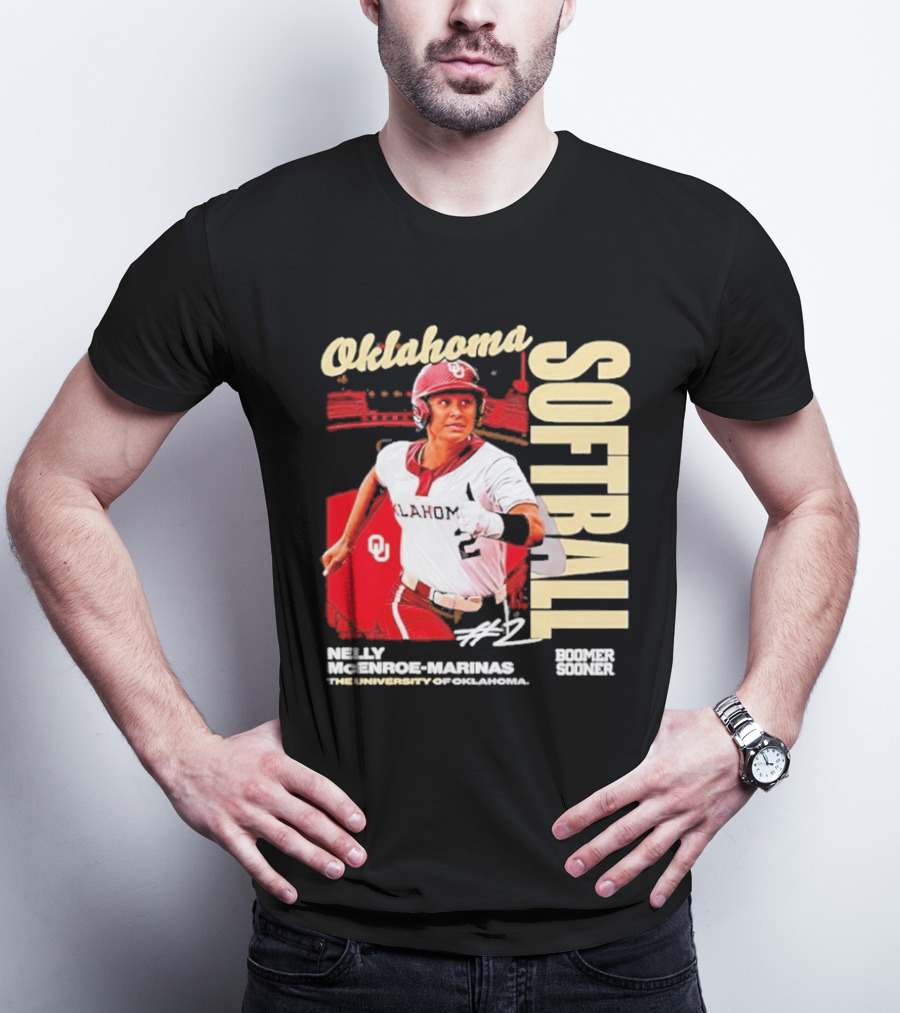 Nelly McEnroe Marinas #2 Oklahoma Sooners Softball Player T-Shirt