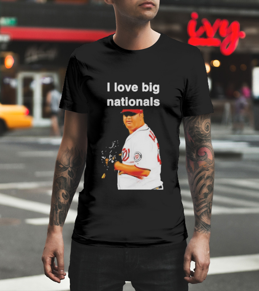 Todd Coffey Washington Nationals I Love Big Nationals White Jersey T-Shirt