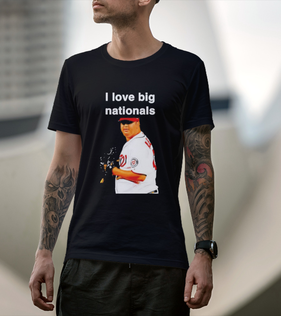 Todd Coffey Washington Nationals I Love Big Nationals White Jersey T-Shirt
