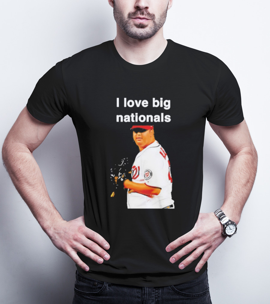 Todd Coffey Washington Nationals I Love Big Nationals White Jersey T-Shirt