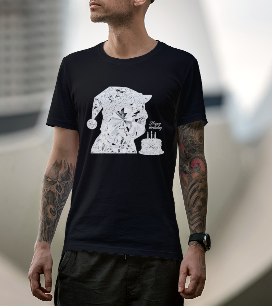 Happy Birthday Trump Diamond Wizard With Crystal Hat And Cake T-Shirt