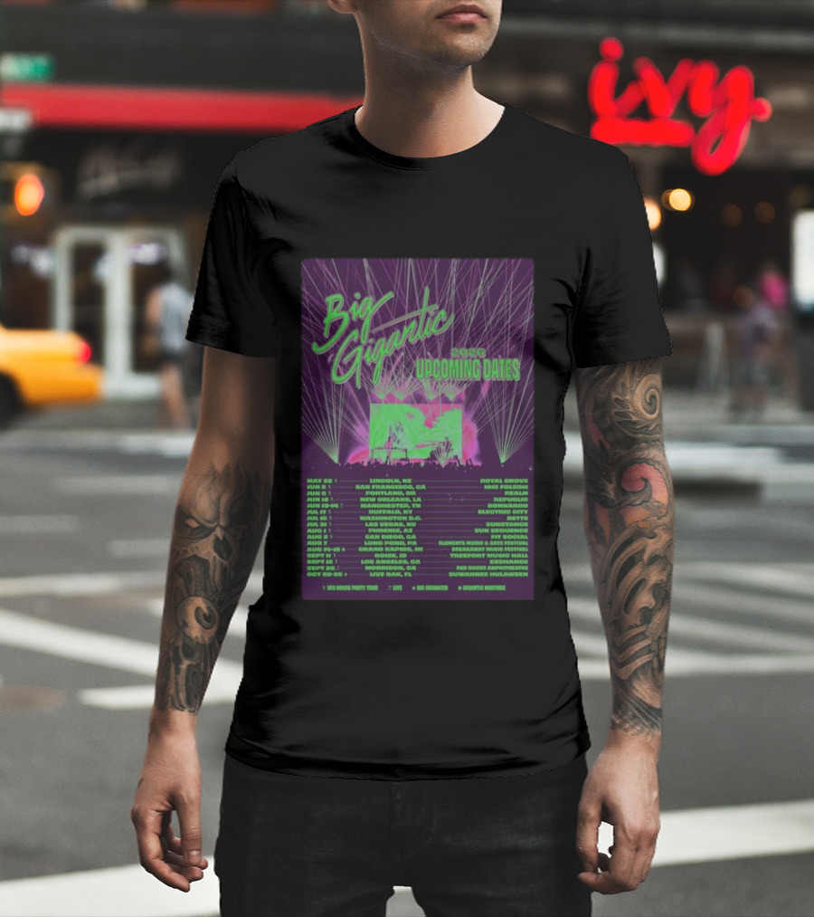 Big Gigantic 2026 Upcoming Dates And Locations T-Shirt