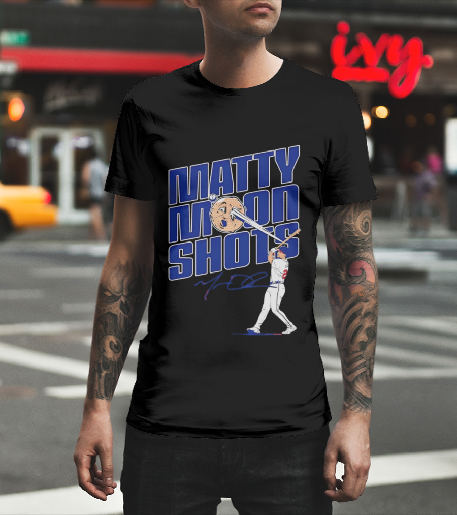 Matty Moonshots Matt Olson Baseball Signature Chop House Atlanta T-Shirt