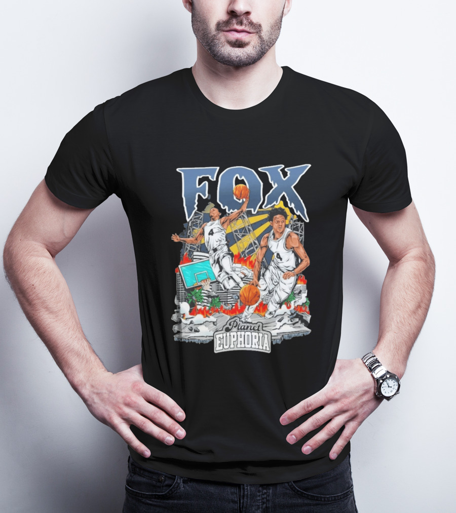 Fox Planet Euphoria Court Crusher Basketball Action T-Shirt