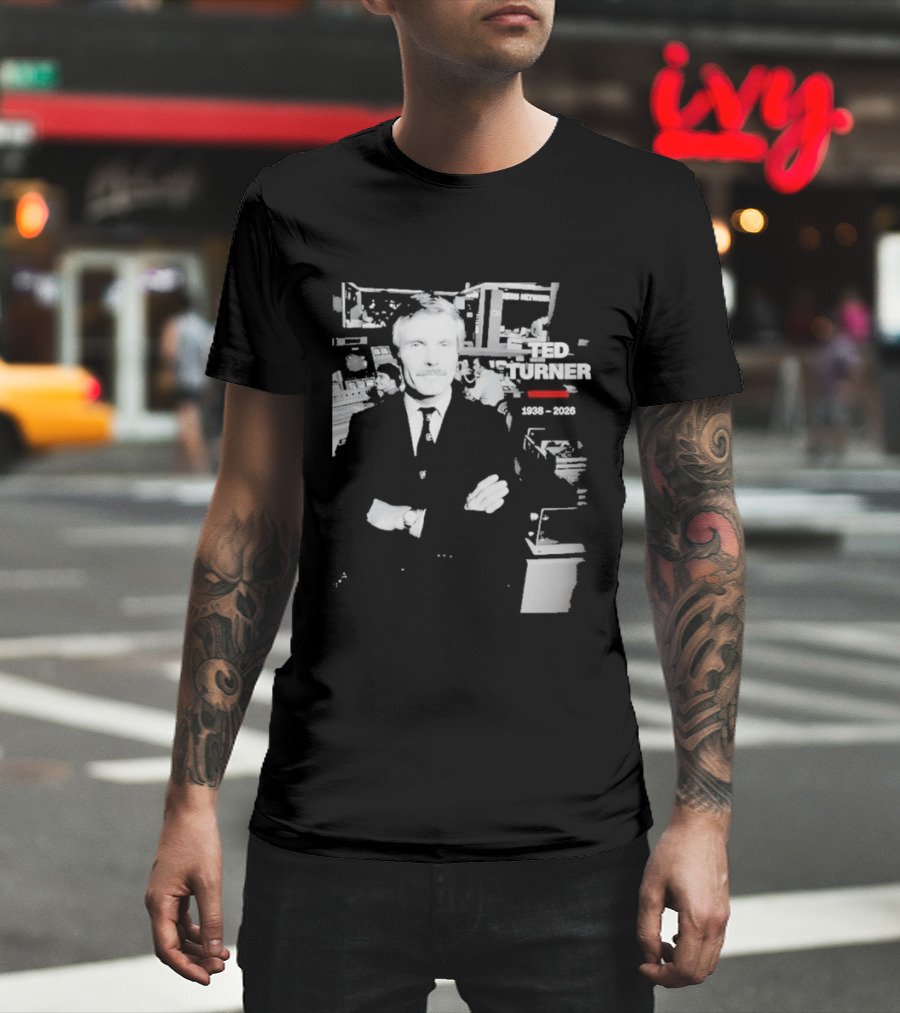 Rest In Peace Ted Turner 1938 2026 Newsroom T-Shirt
