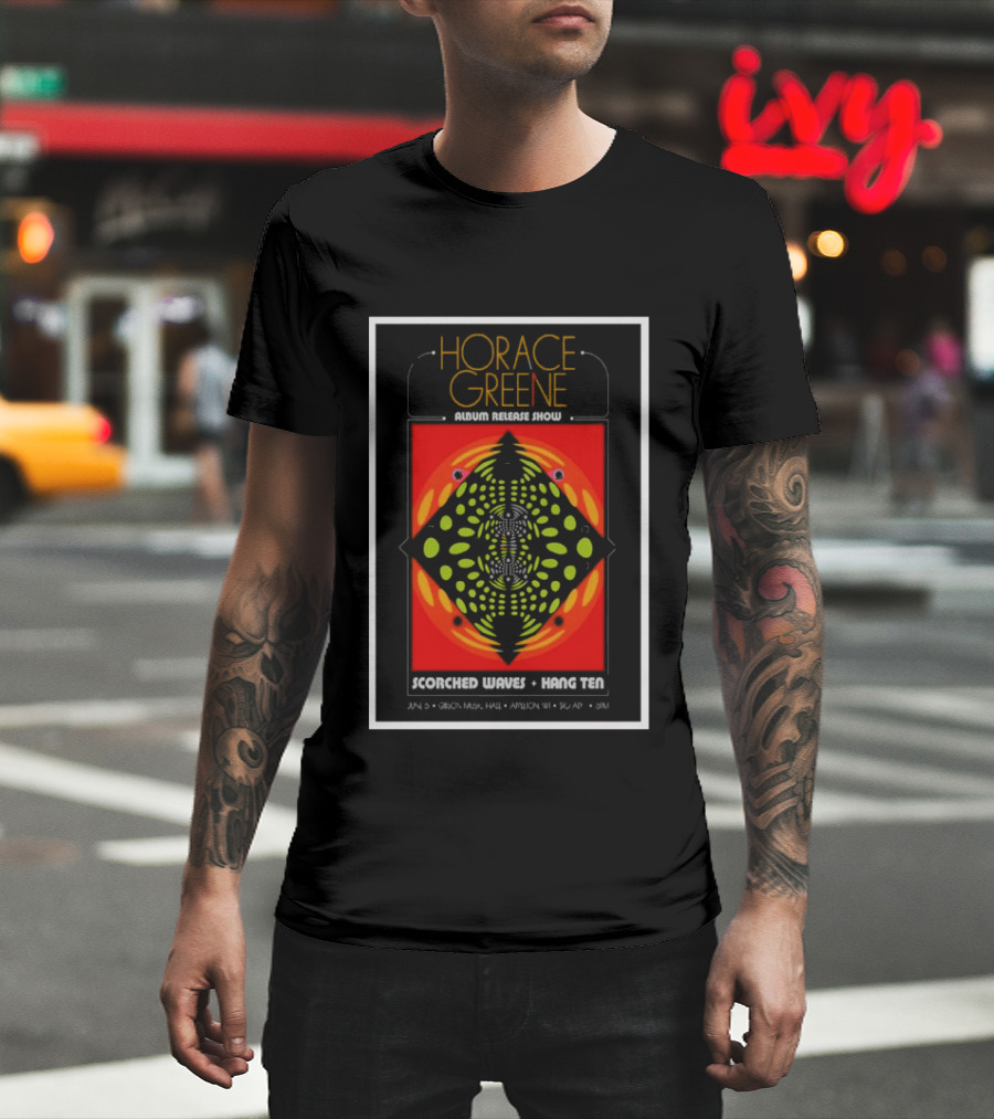 Horace Greene Album Release Show Scorched Waves Hang Ten June 6 Gibson Music Hall Appleton WI Symmetrical T-Shirt