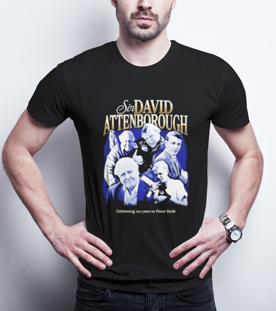 Sir David Attenborough Centennial Celebration On Planet Earth T-Shirt