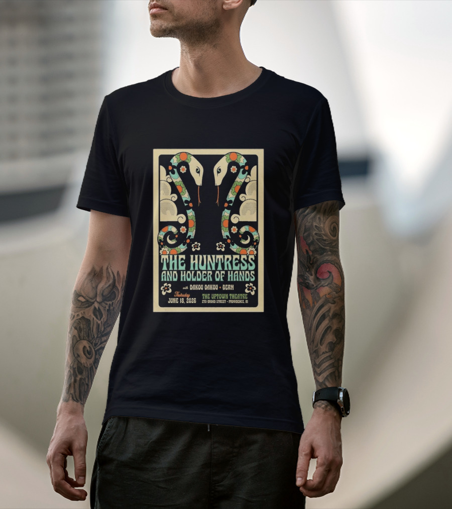 Thursday June 18 2026 The Huntress And Holder Of Hands Dakou Dakou Berm Uptown Theatre Providence RI T-Shirt