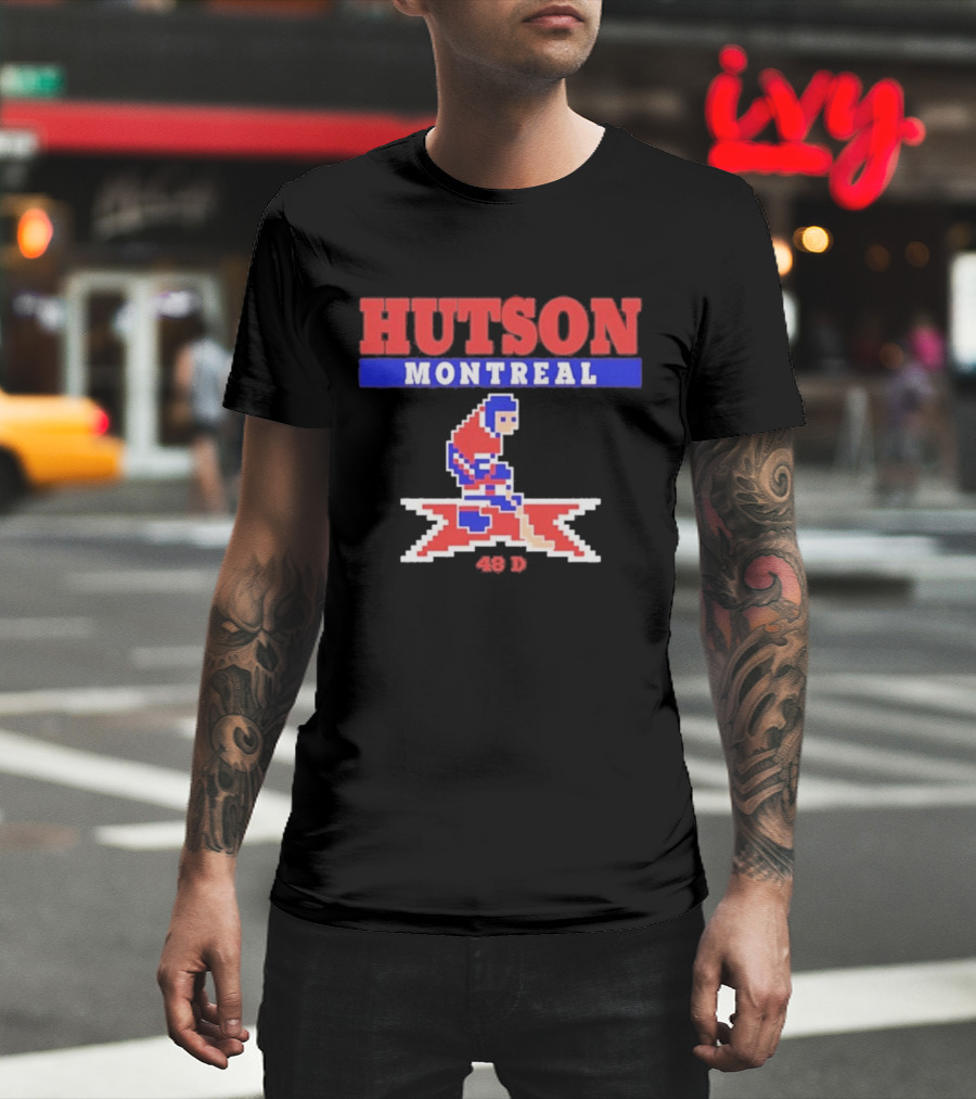Lane Hutson Montreal 48 D Hockey Pixel T-Shirt