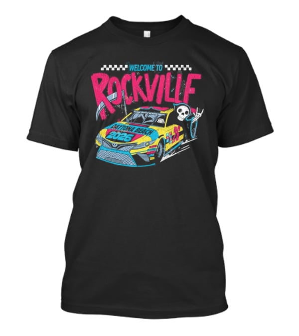 Welcome To Rockville 2026 Daytona Beach Florida Racing Car Devil Horn T-Shirt