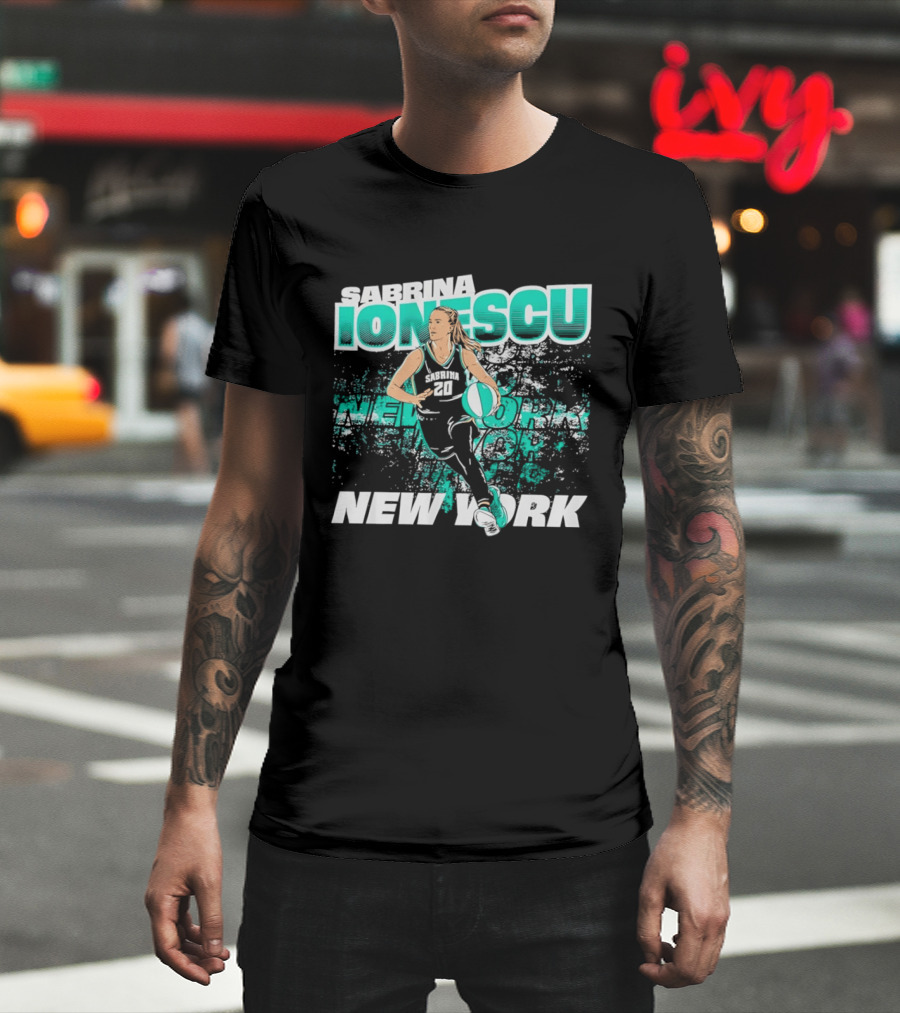 Sabrina Ionescu New York Liberty Street Ball WNBA T-Shirt