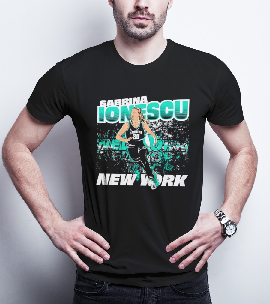 Sabrina Ionescu New York Liberty Street Ball WNBA T-Shirt