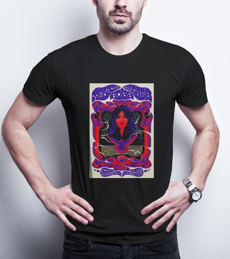 Melody's Echo Chamber Austin Psych Fest 2026 May 9 Austin TX Psychedelic Art Red Purple Woman Bird T-Shirt