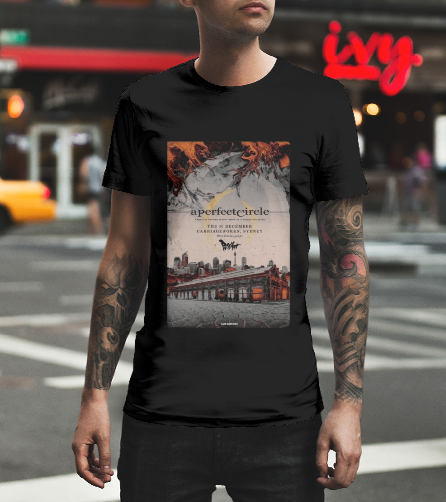 A Perfect Circle Thu 10 December Carriageworks Sydney Special Sunset Show With Puscifer T-Shirt