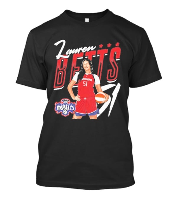 Lauren Betts 51 Washington Mystics WNBA Player T-Shirt