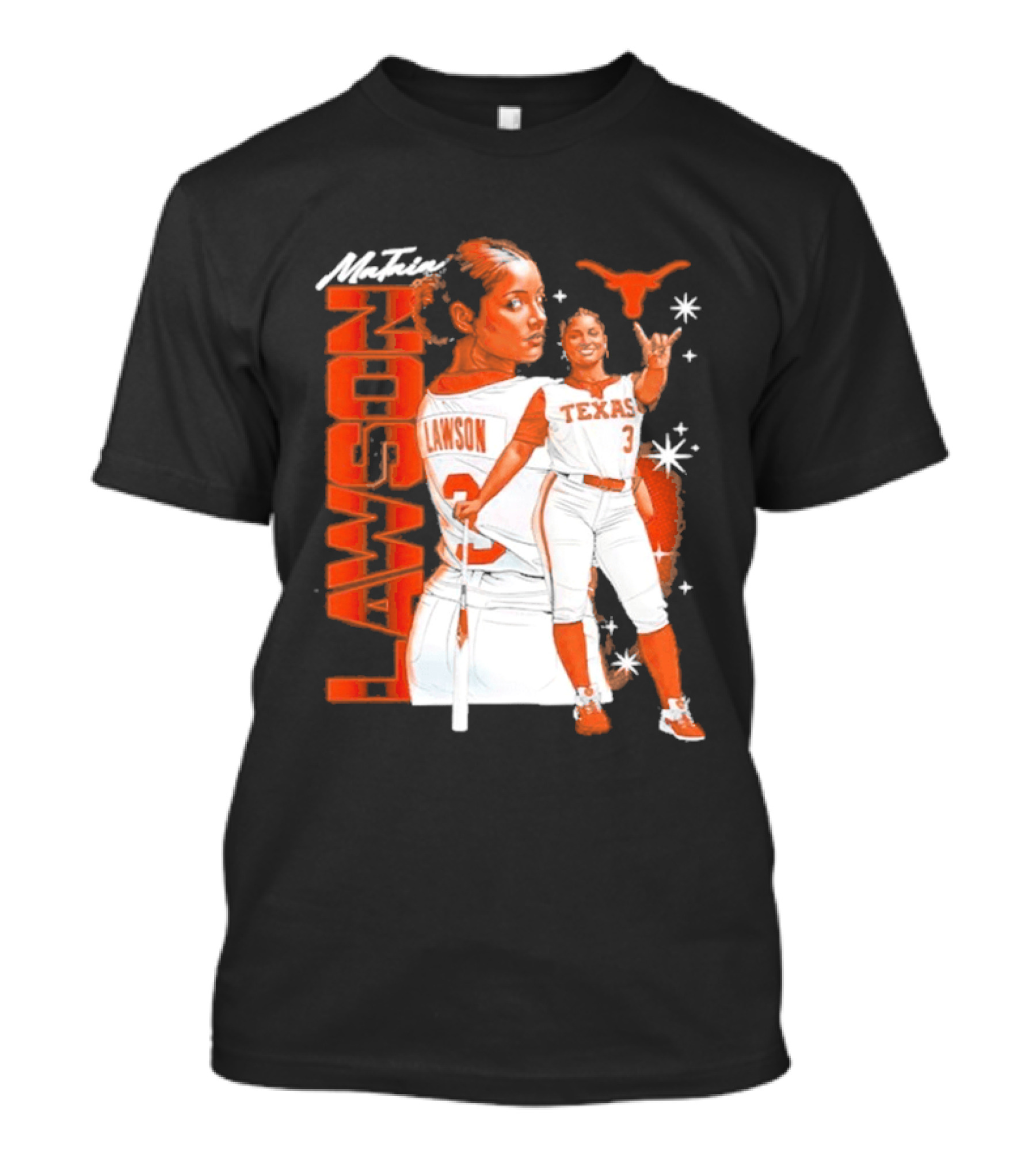 Mataia Lawson Texas Longhorns Softball Player Number 3 T-Shirt