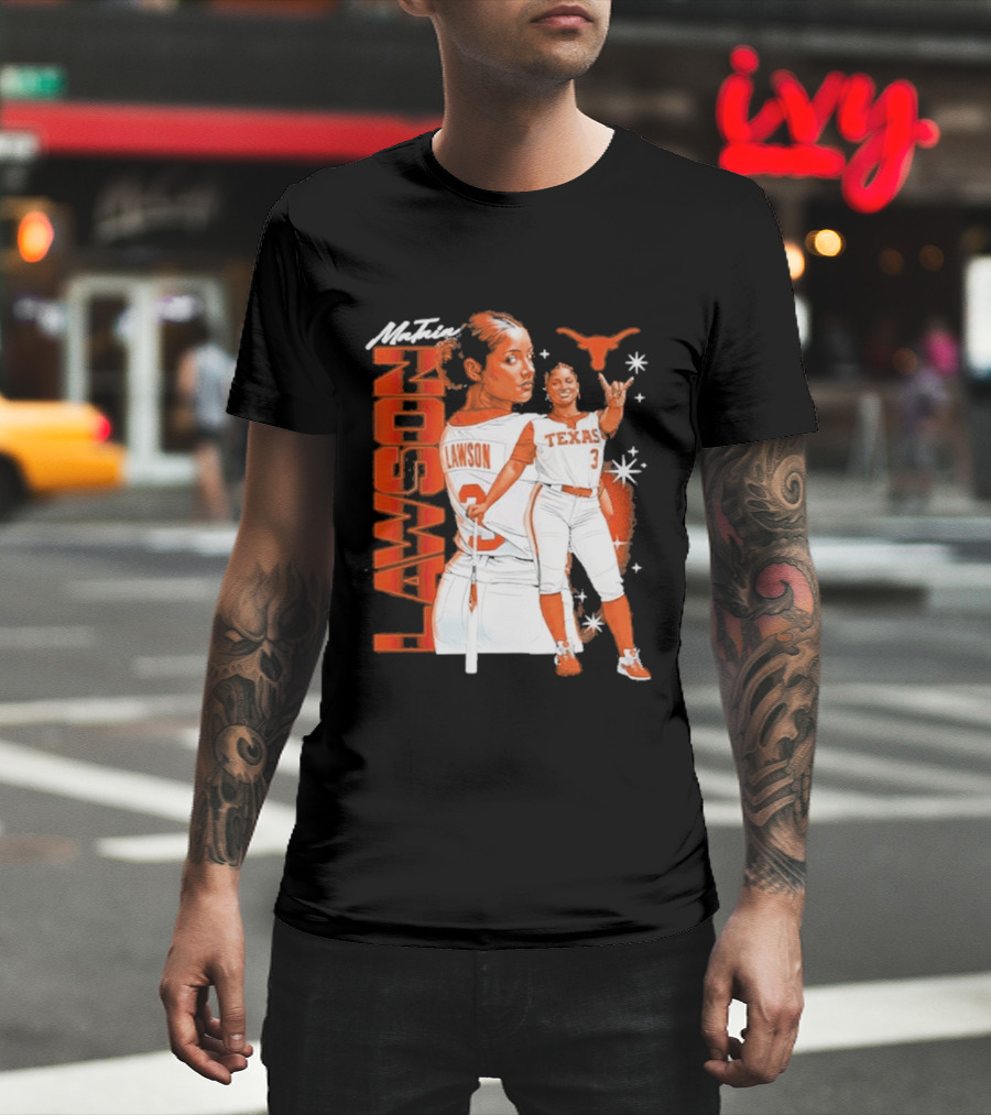 Mataia Lawson Texas Longhorns Softball Player Number 3 T-Shirt