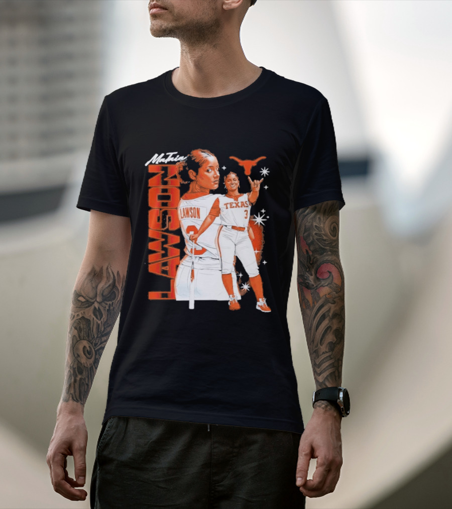 Mataia Lawson Texas Longhorns Softball Player Number 3 T-Shirt