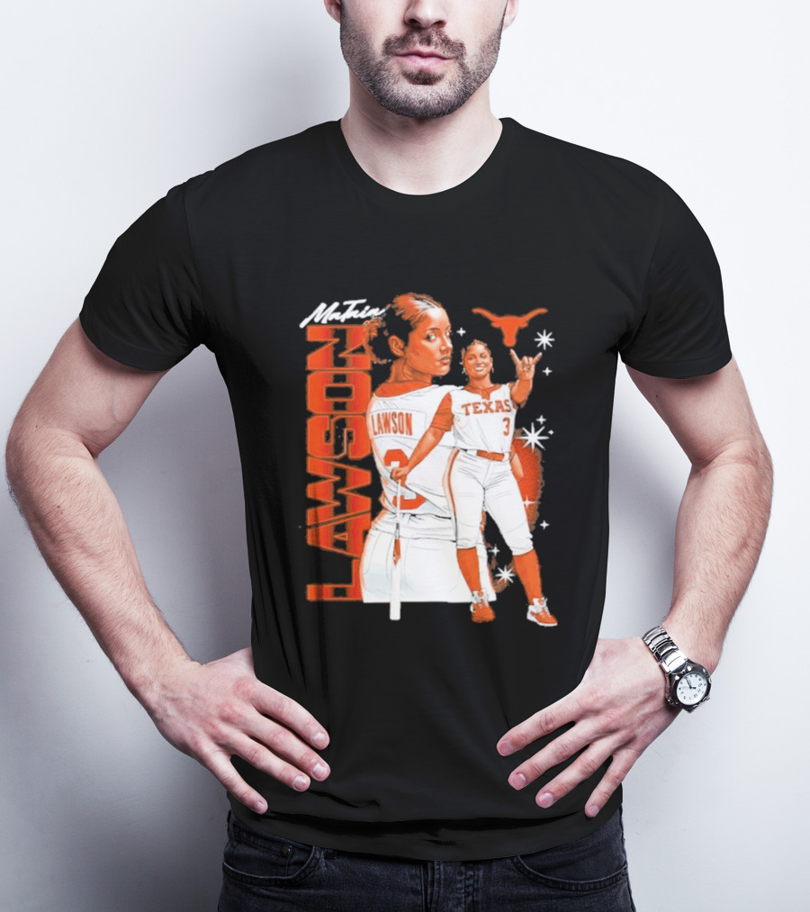 Mataia Lawson Texas Longhorns Softball Player Number 3 T-Shirt