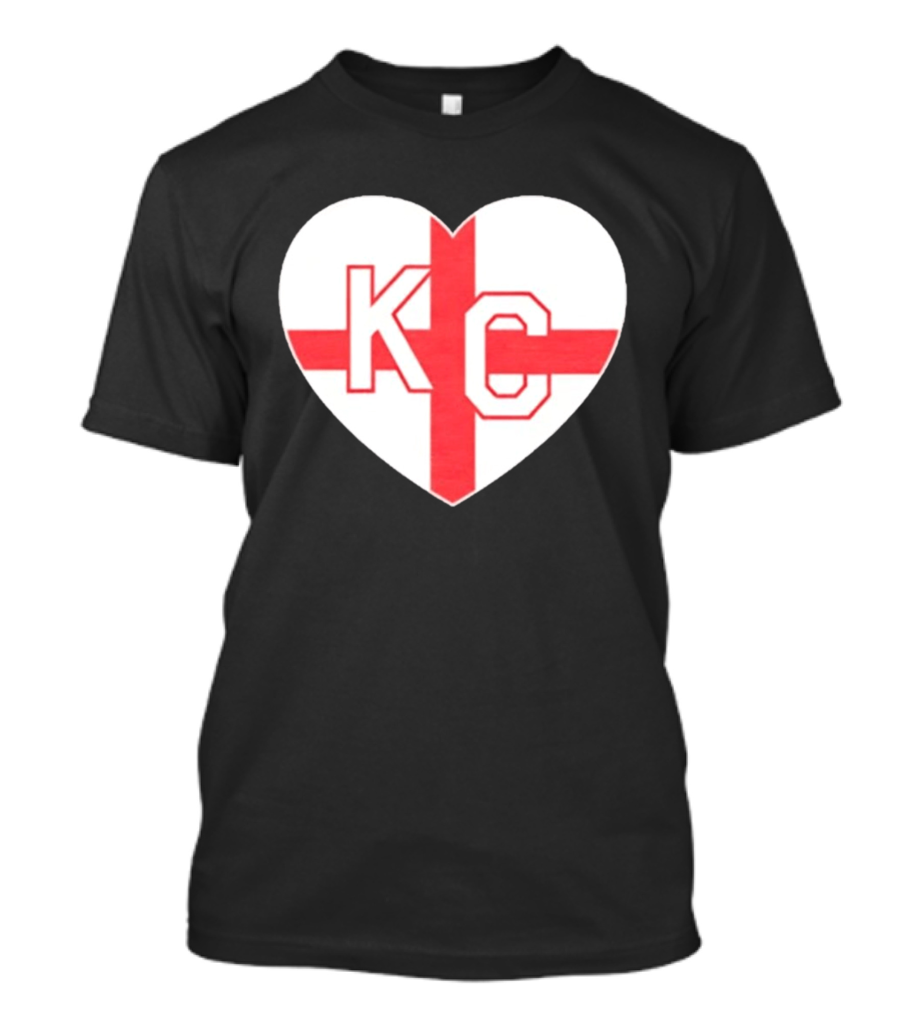 England Kansas City KC Heart Cross T-Shirt