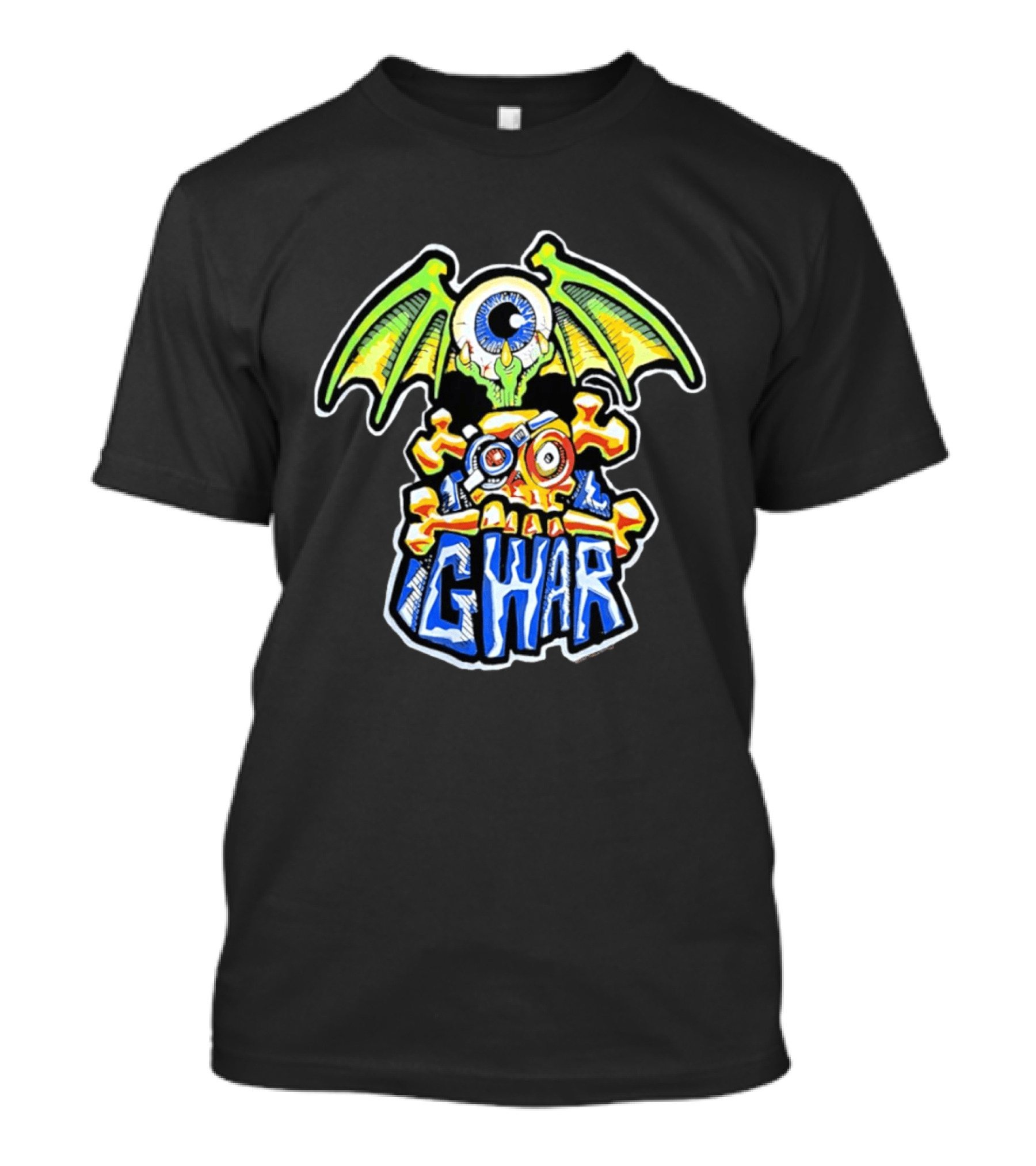 GWAR Flying Eyeball Skull Punk Rock Band Winged Monster T-Shirt