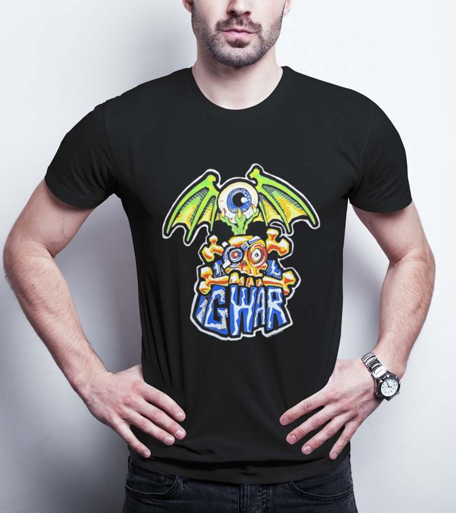 GWAR Flying Eyeball Skull Punk Rock Band Winged Monster T-Shirt