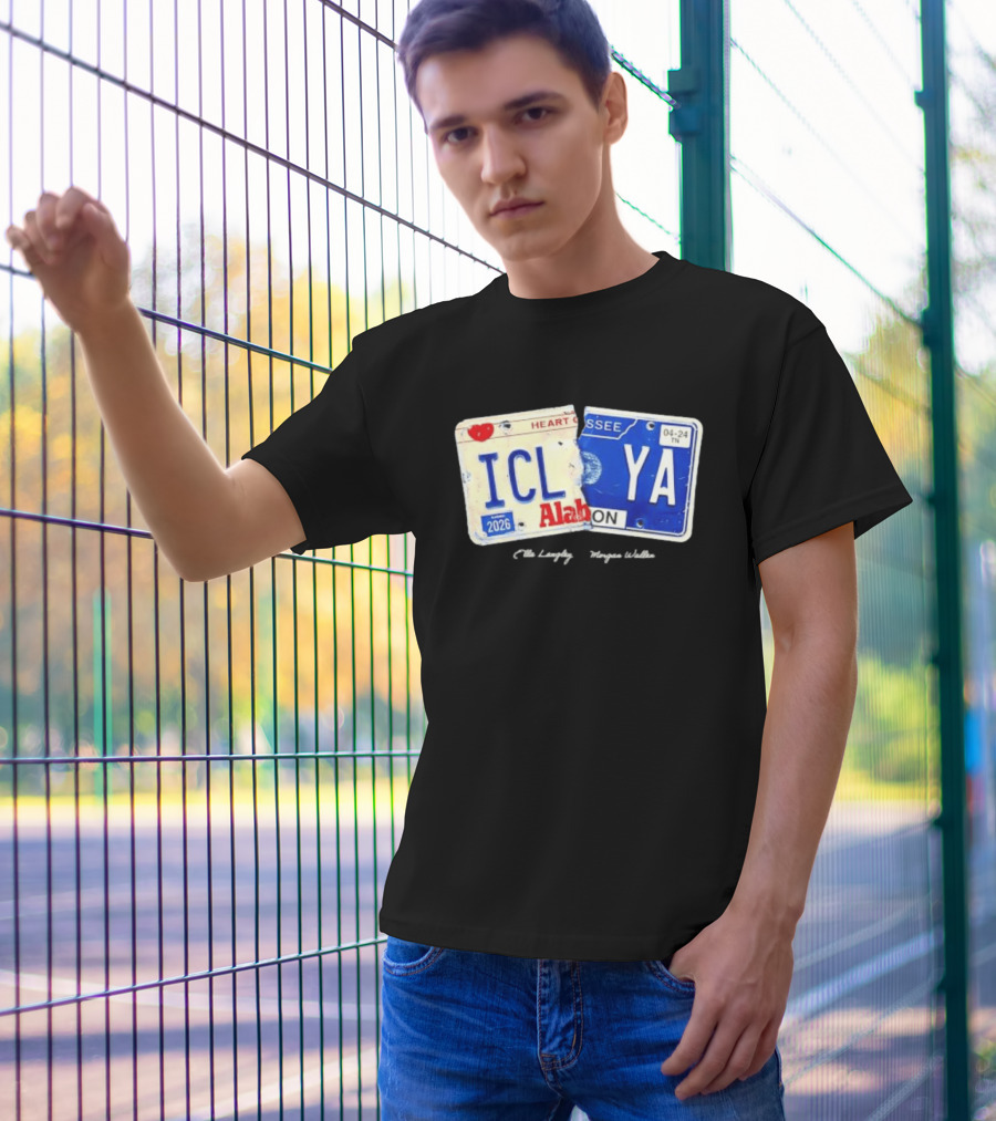 I Can't Love You Anymore Alabama Tennessee License Plate Heart Breakup T-Shirt