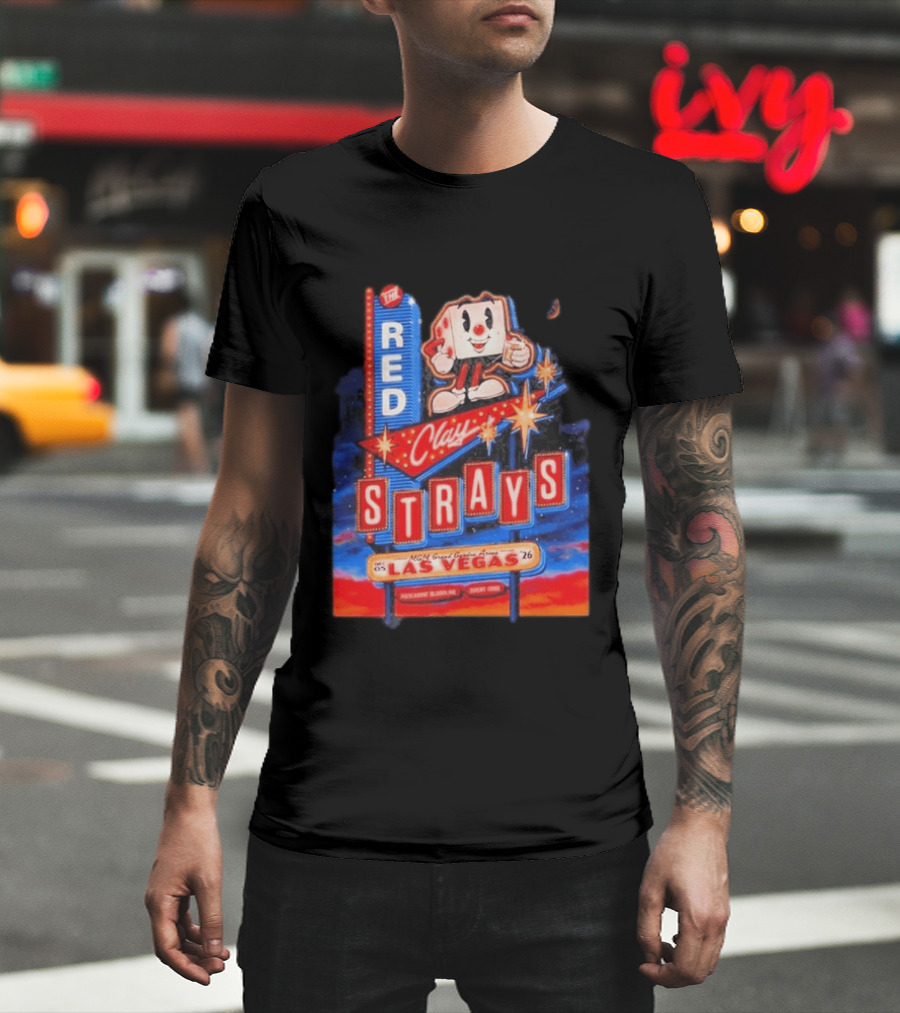 The Red Clay Strays MGM Grand Garden Arena Las Vegas December 5 2026 Neon Vintage Sign T-Shirt