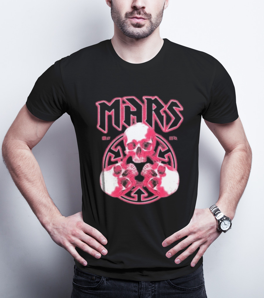 Thirty Seconds To Mars 2027 European Tour Red Skulls MARS T-Shirt