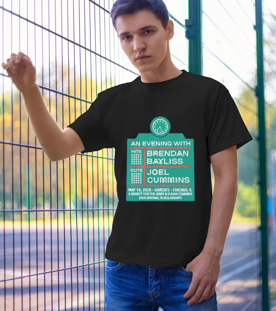 An Evening With Brendan Bayliss And Joel Cummins Garcia's Chicago May 16 2026 Benefit Event T-Shirt
