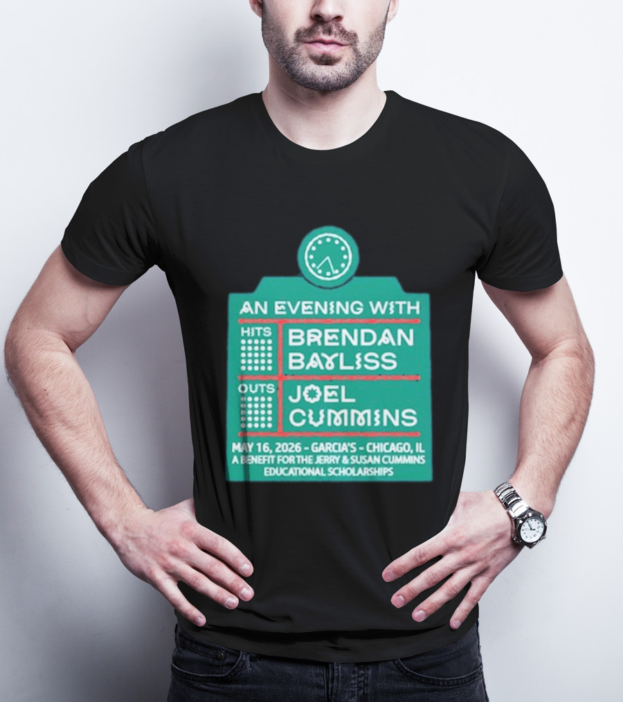 An Evening With Brendan Bayliss And Joel Cummins Garcia's Chicago May 16 2026 Benefit Event T-Shirt