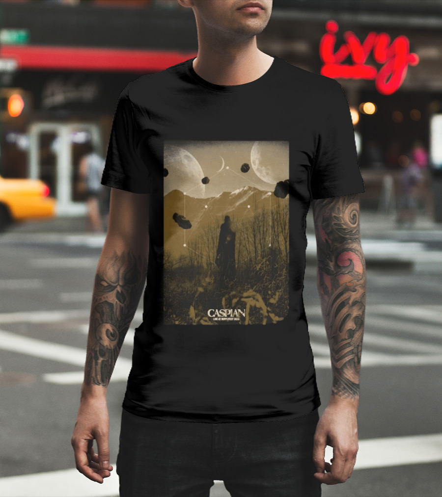 Caspian Zottegem Belgium Live At DunkFest 2026 Celestial Mountain Scene T-Shirt