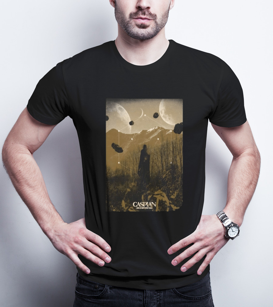 Caspian Zottegem Belgium Live At DunkFest 2026 Celestial Mountain Scene T-Shirt