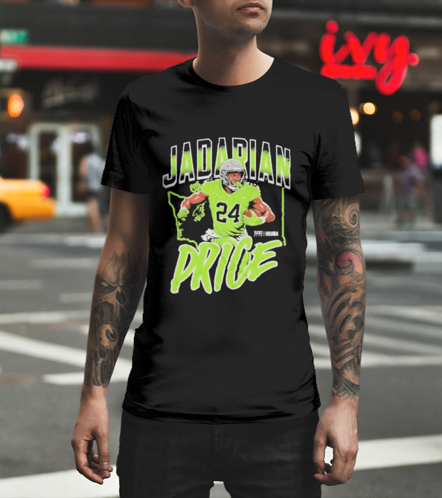 Jadarian Price 24 Seattle Football Running Back T-Shirt