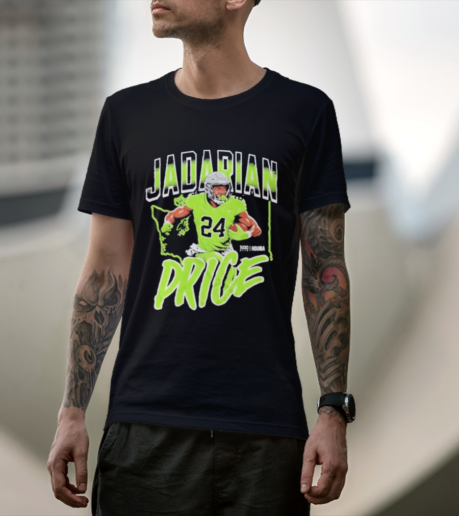 Jadarian Price 24 Seattle Football Running Back T-Shirt