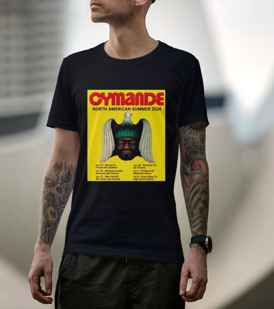 Cymande North American Summer 2026 Tour Dates And Locations T-Shirt