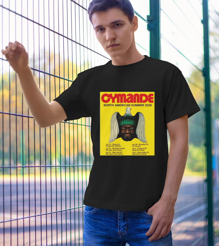 Cymande North American Summer 2026 Tour Dates And Locations T-Shirt