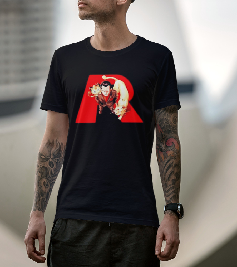 Giovanni Team Rocket Meowth Persian Pokémon Anime Fanart T-Shirt