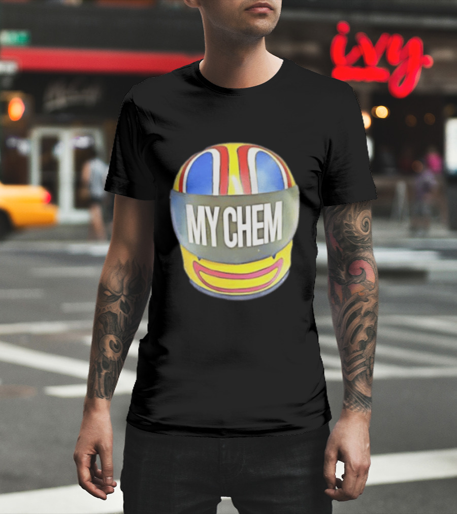 My Chem Helmet My Chemical Romance Music Lover Vibrant Racing T-Shirt