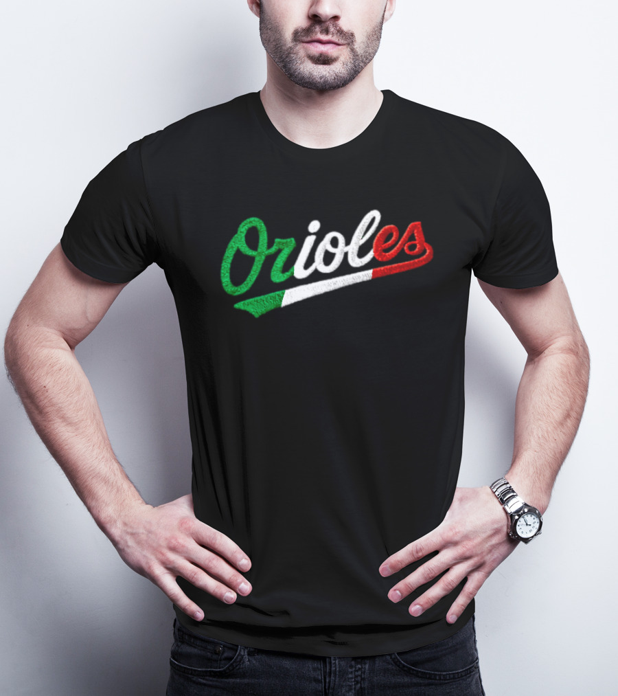 Orioles Italian Heritage Night Giveaway 2026 Flag T-Shirt
